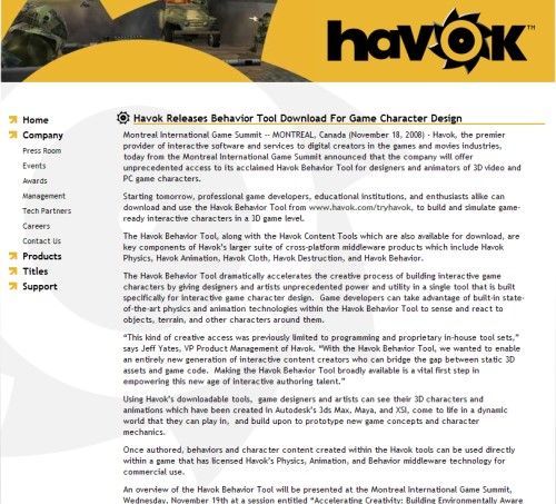 Havok Content Tools